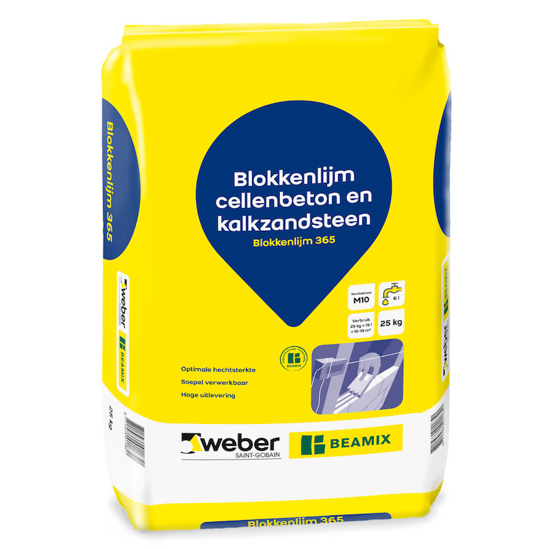 Beamix - blokkenlijm 365 - wit - 25 kg